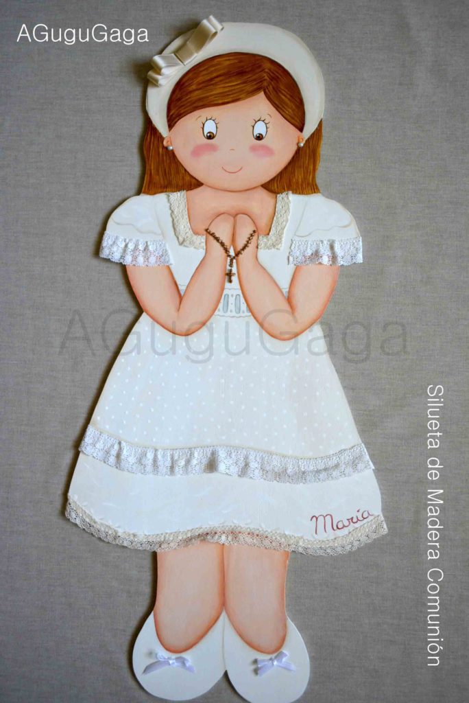 SILUETA DE MADERA PRIMERA COMUNIÓN | Decoración Infantil Personalizada